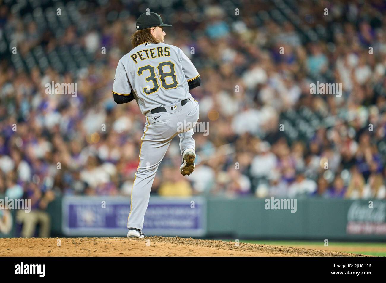July 15 2022: Pittsburgh pitcher Dillon Peters (38) throws a pitch ...