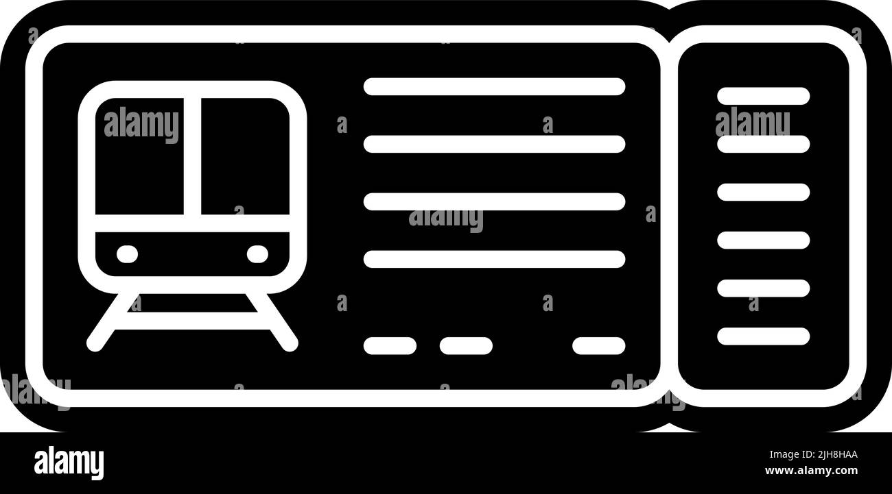 Travel train ticket icon Stock Vector Image & Art - Alamy