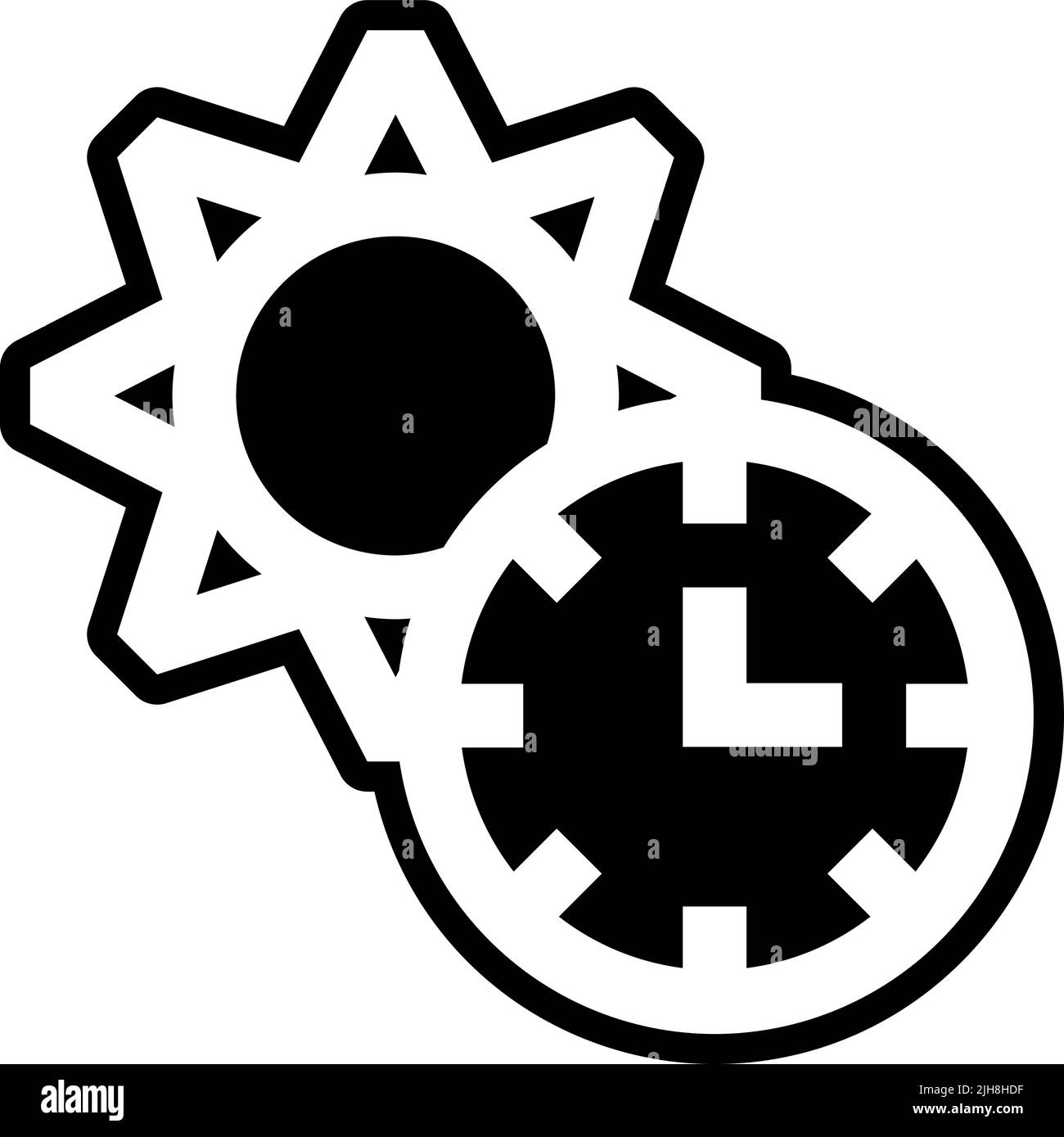 Time management set two daytime icon Stock Vector Image & Art - Alamy