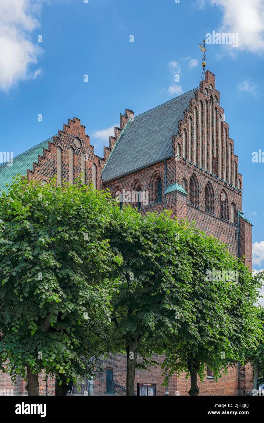 The medieval church of Saint Mary's in the town center of Helsingborg ...