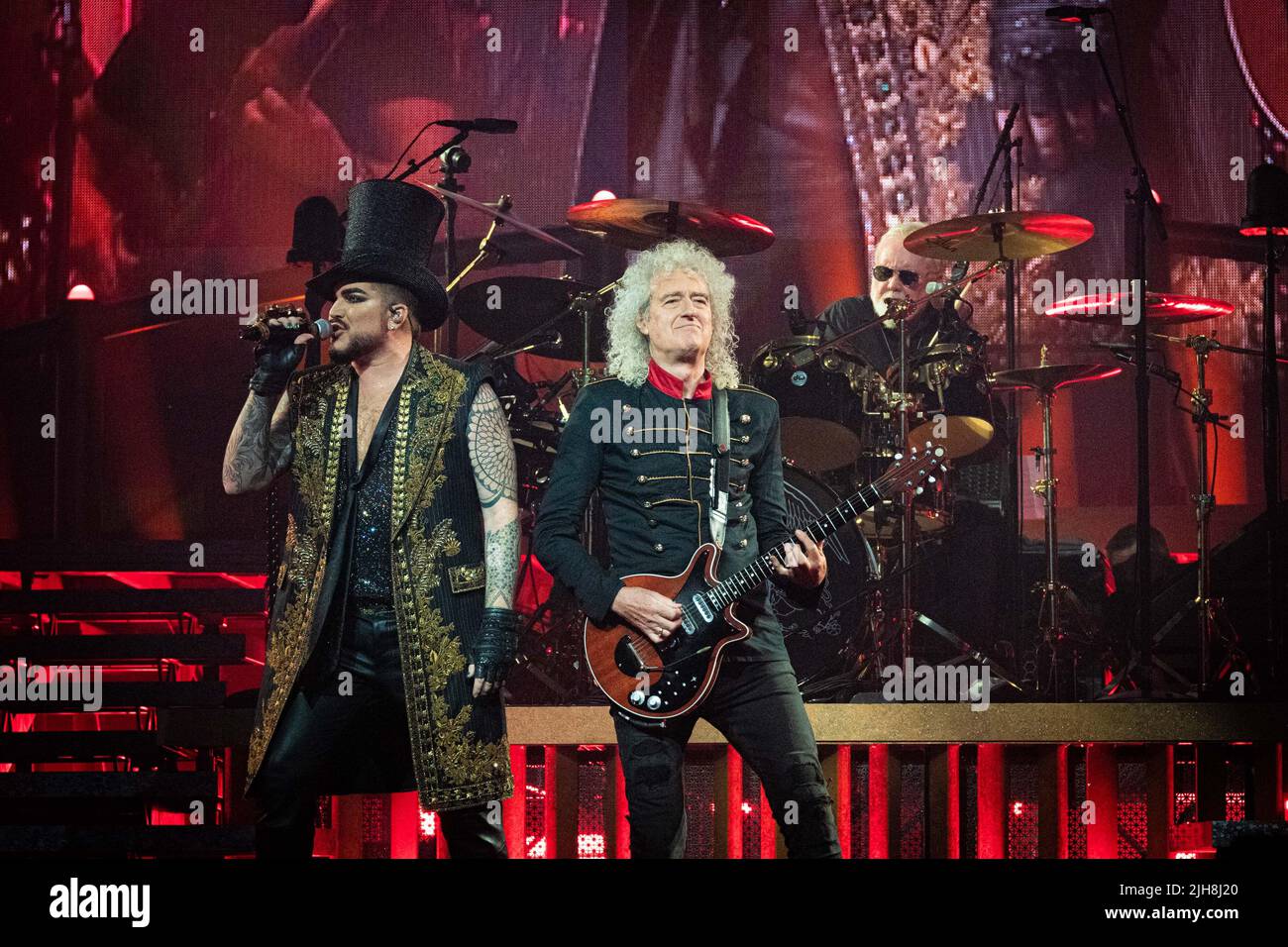 Unipol Arena, Bologna, Italy, July 11, 2022, Queen + Adam Lambert ...