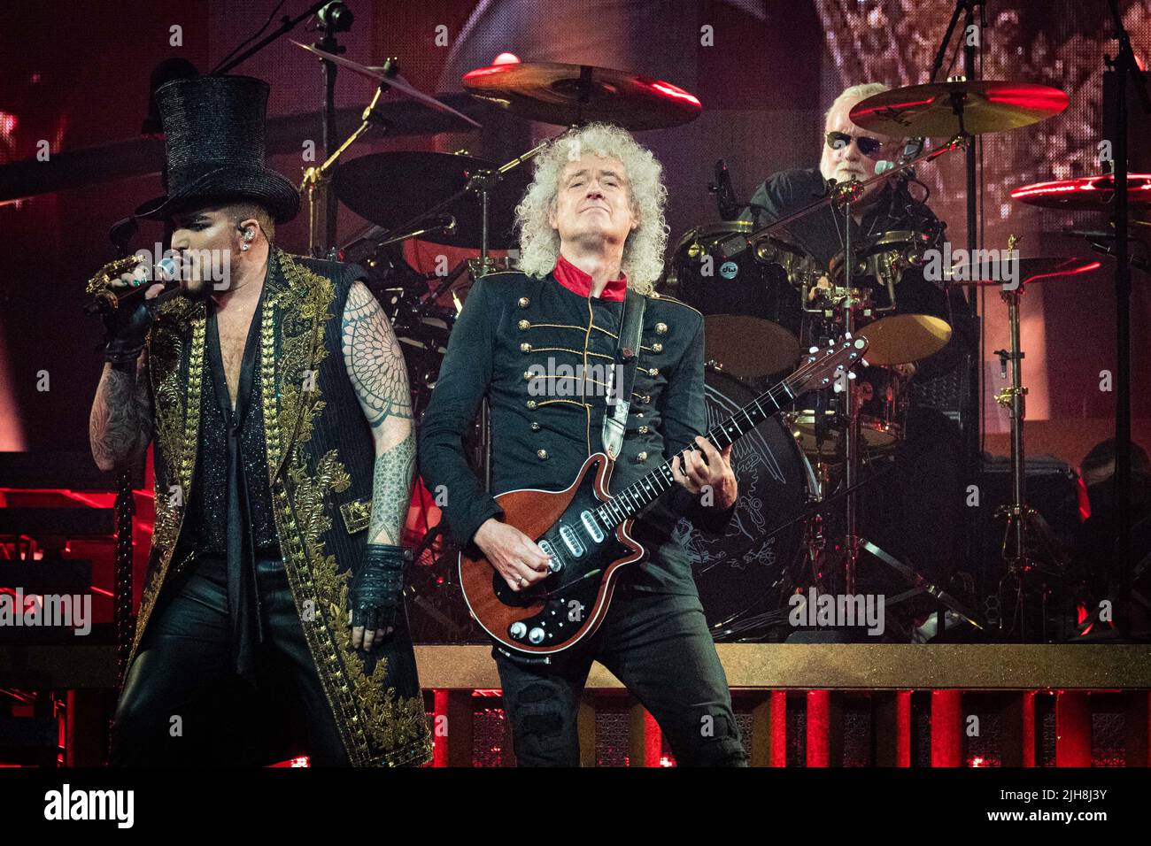 Unipol Arena, Bologna, Italy, July 11, 2022, Queen + Adam Lambert ...