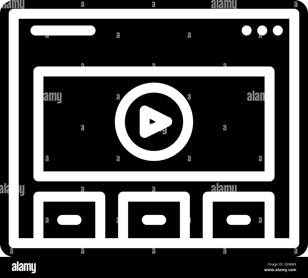 Web design media player icon Stock Vector Image & Art - Alamy