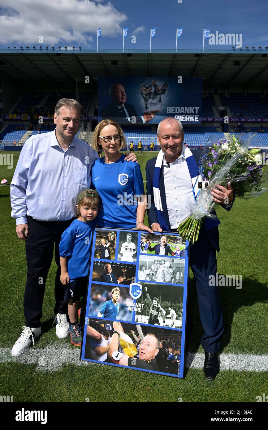 Genk's general director Eric Gerits and Genk's Pierre Denier and his ...