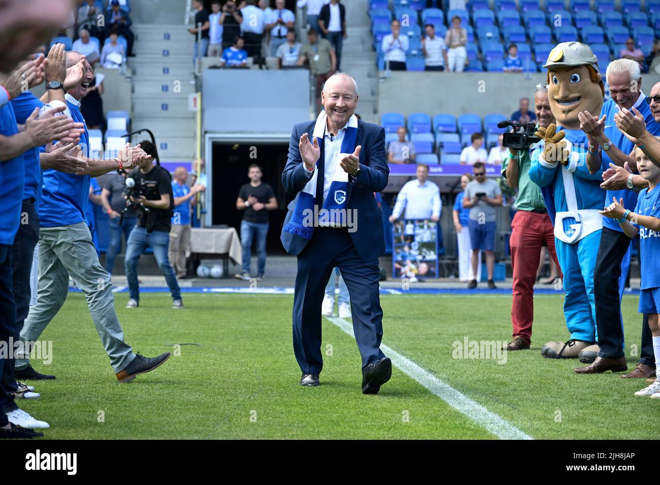 Genk's Pierre Denier pictured during the fanday of KRC Genk, Saturday ...