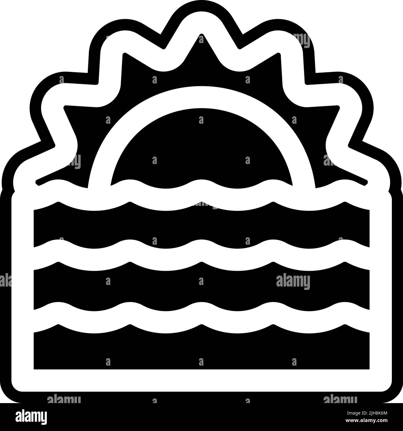 Tropical sunset icon Stock Vector Image & Art - Alamy