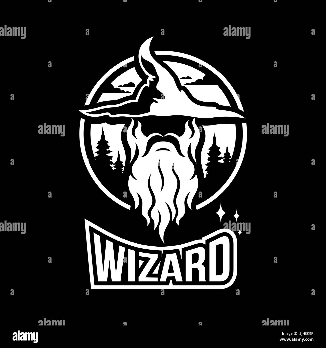 Modern wizard logo. Vector illustration Stock Vector Image & Art - Alamy