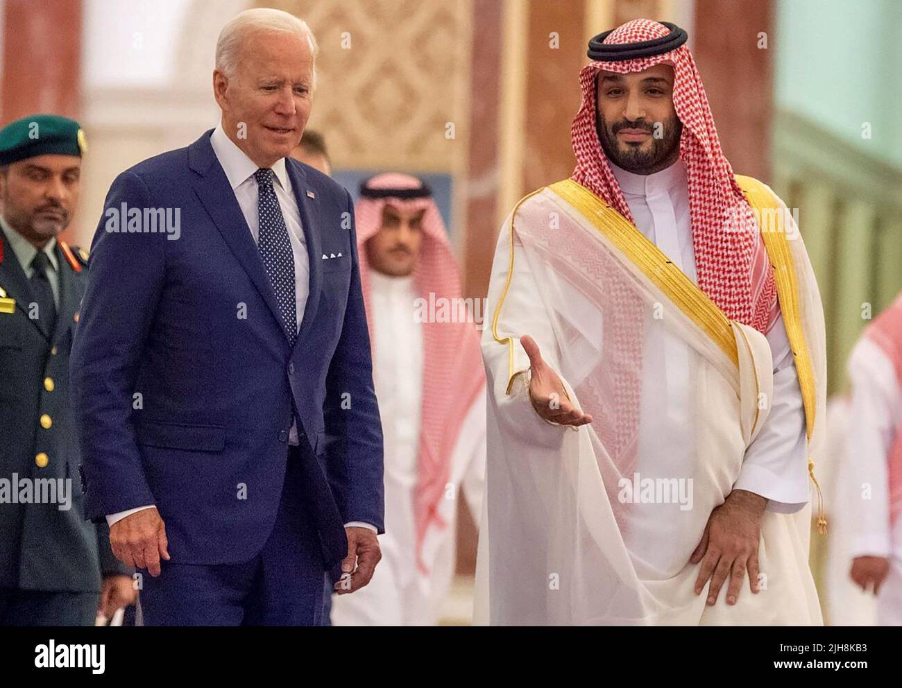 Jeddah, Saudi Arabia. 16th July, 2022. Saudi Crown Prince Mohammed bin ...