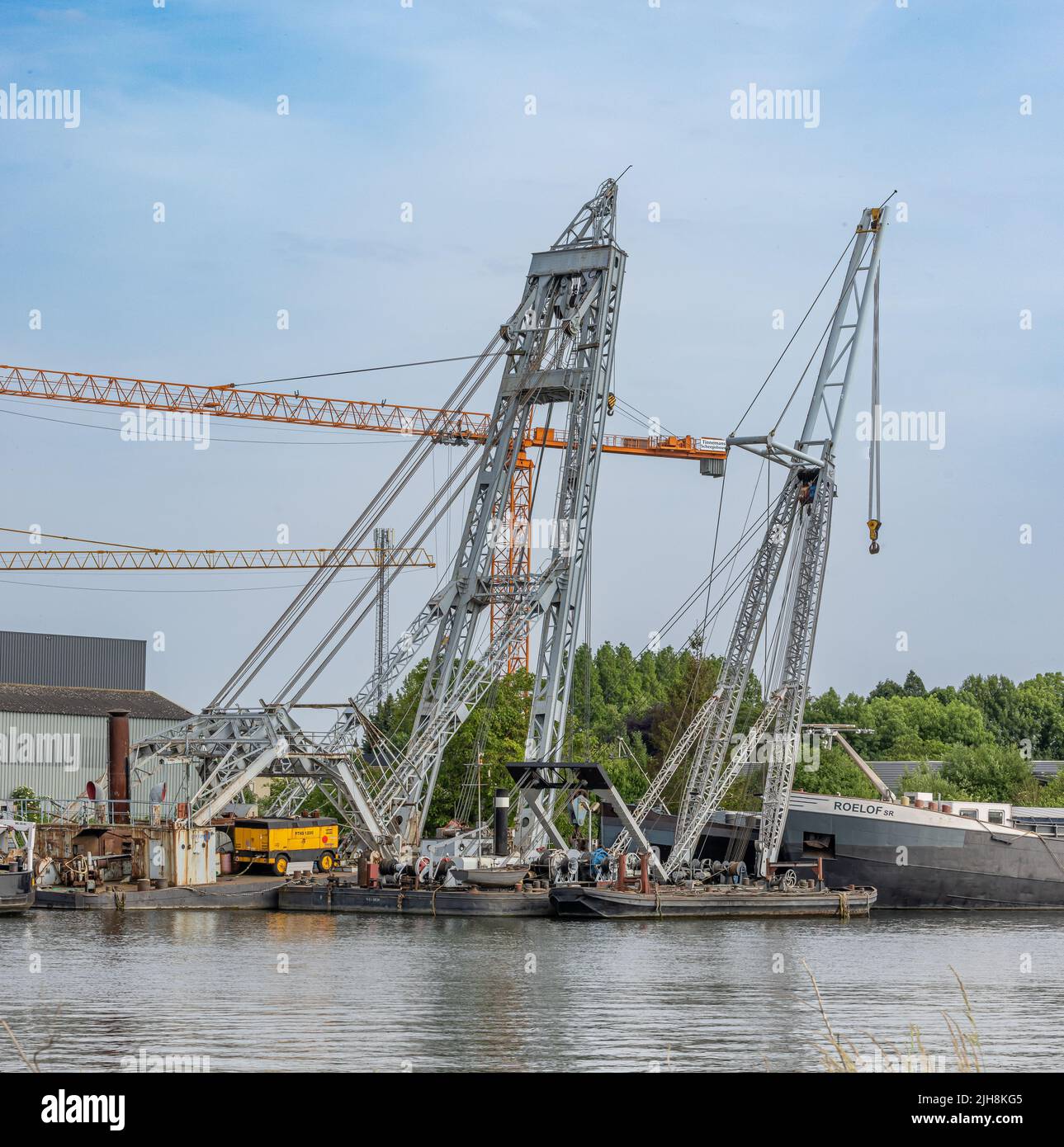 A heavy equipment harbor Crane Stock Photo - Alamy