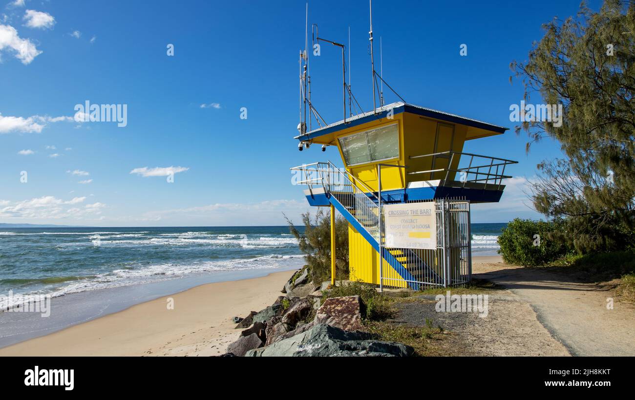 A coast guard tower on Noosa River Mouth Stock Photo - Alamy