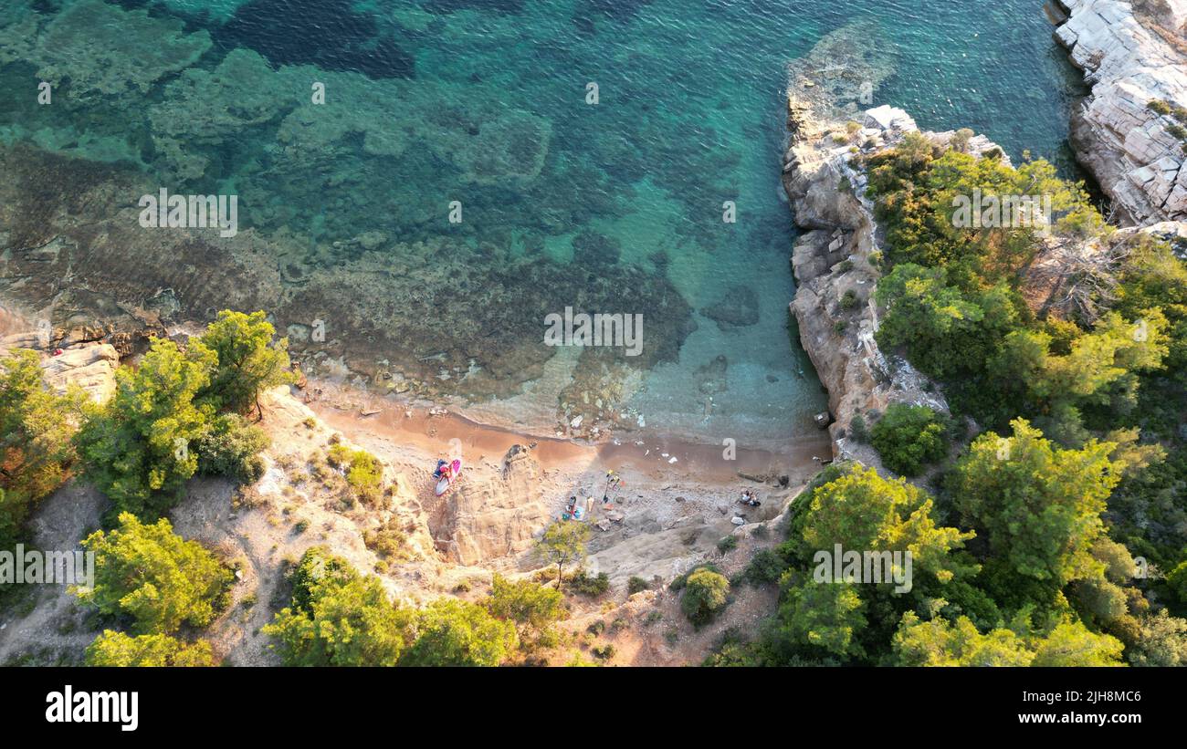 A top view of the Thassos Salonikios beach Stock Photo - Alamy