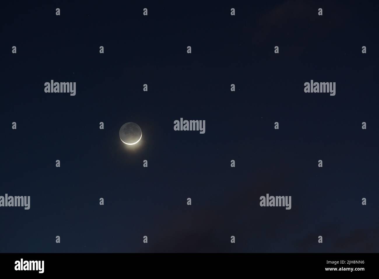 A beautiful scene of night sky with the full moon Stock Photo - Alamy