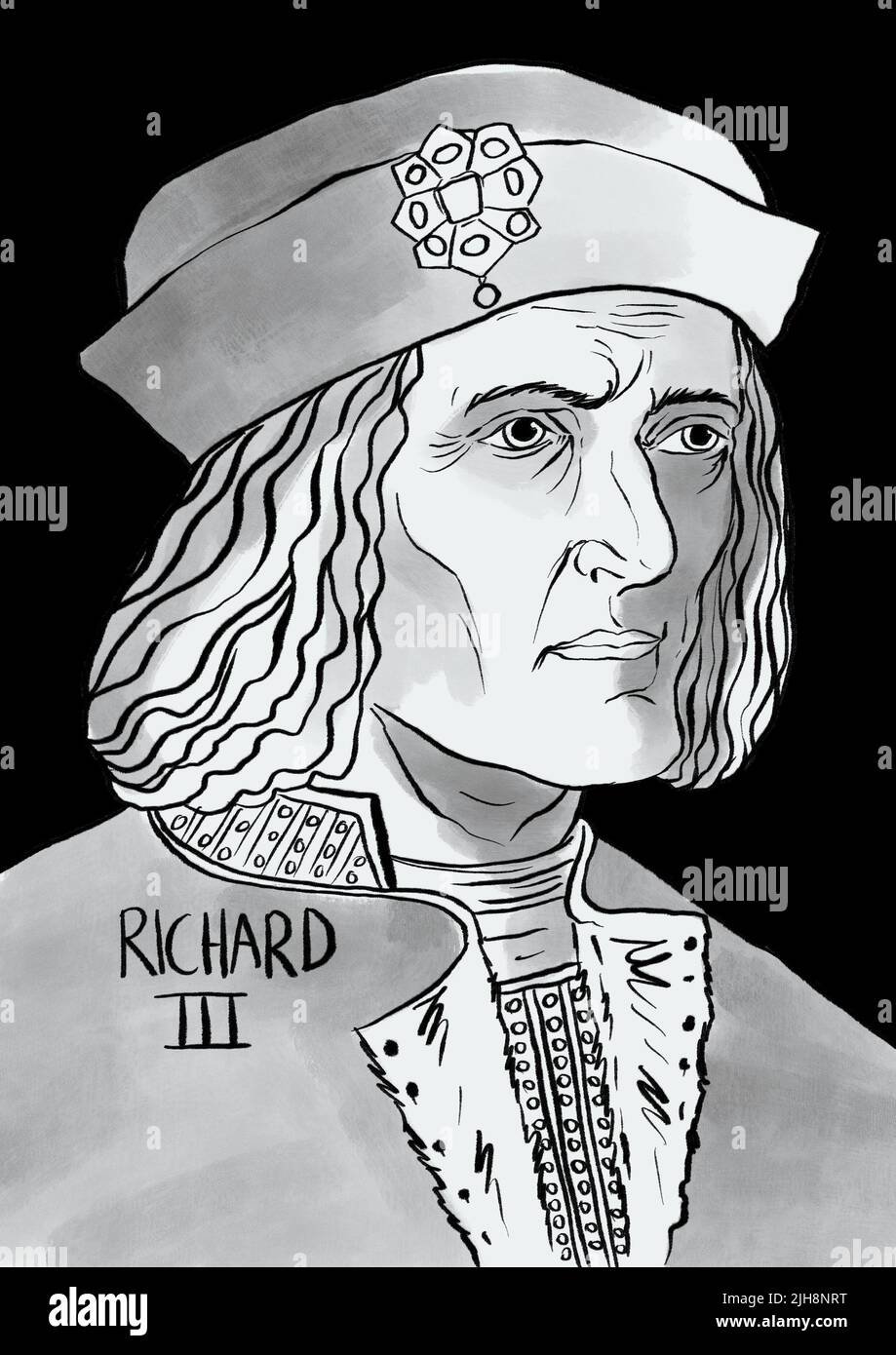 Richard the 3rd hand drawn illustration art Stock Photo - Alamy