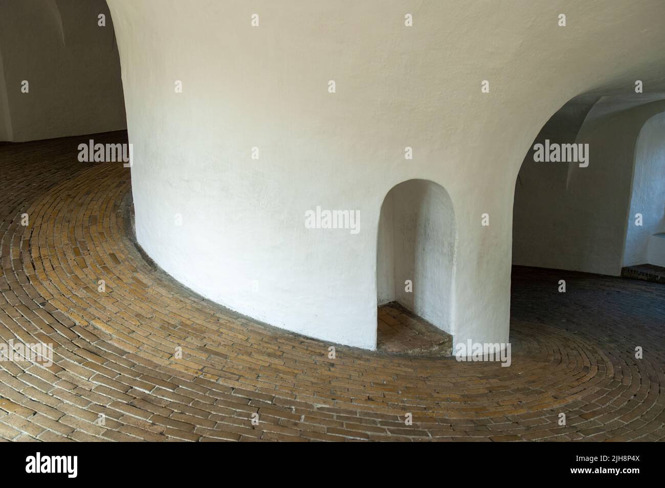 The interior of The Round Tower Observatory in Copenhagen, Denmark ...