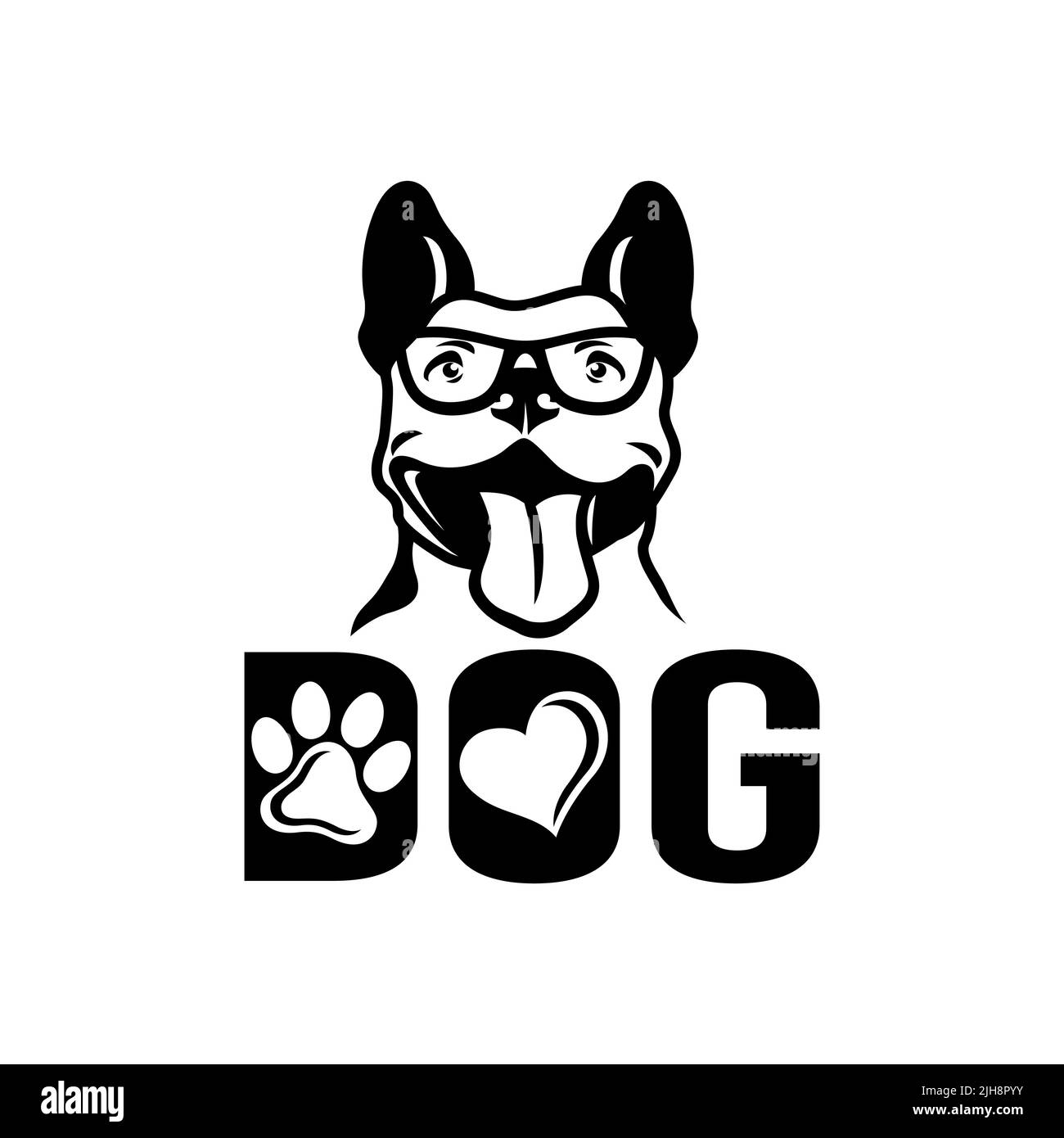 Modern smart dog logo. Vector illustration Stock Vector Image & Art - Alamy