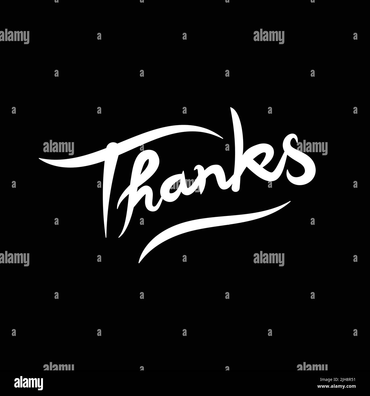 Thanks Thank You Type Typography Script Cursive Handwritten Brush Ink ...