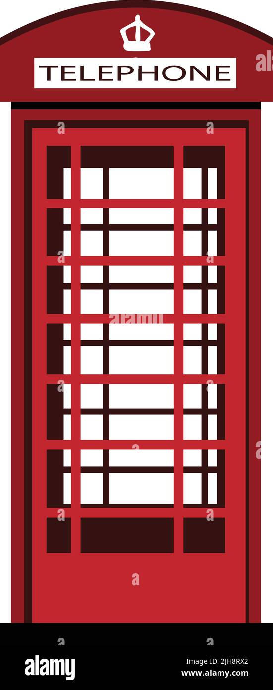 A vector of a red payphone on a white background Stock Vector Image ...