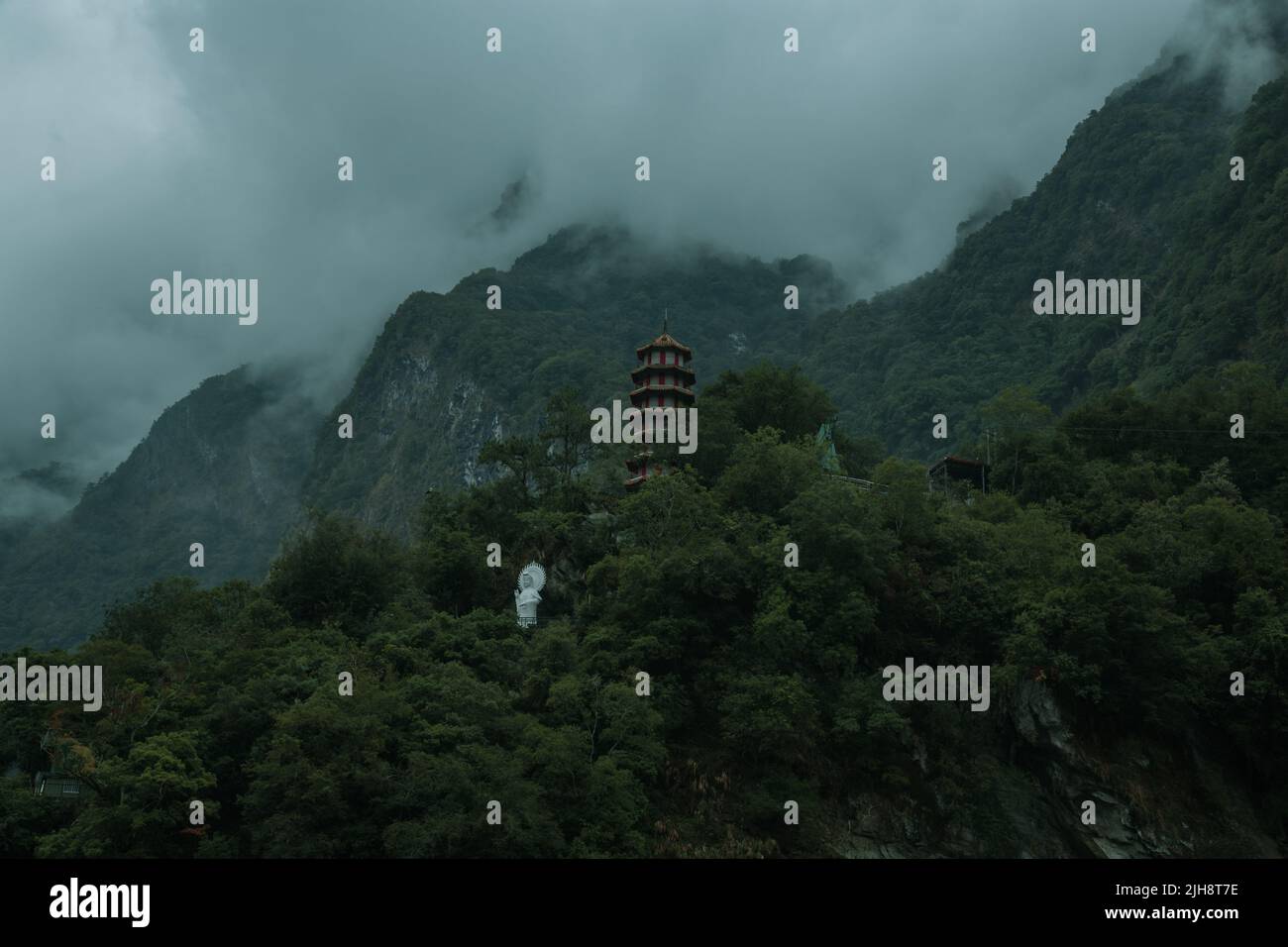 The secluded Xiangde Temple in Taroko National Park, Hualien, Taiwan ...