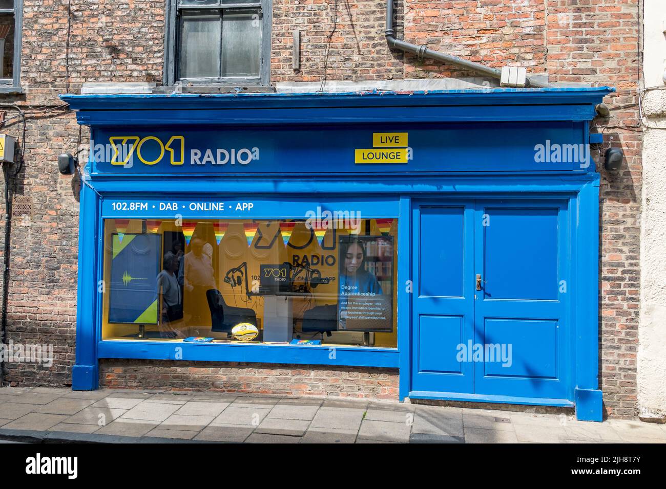 YO1 Radio Live Lounge Goodramgate York city 2022 Stock Photo - Alamy