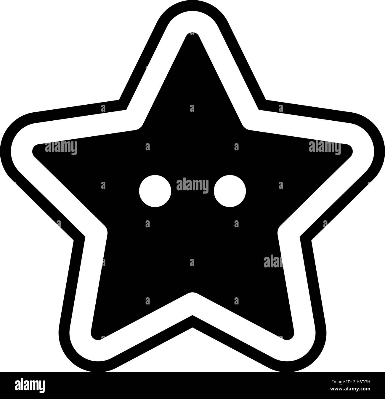 Cartoon cute starfish vector Black and White Stock Photos & Images - Alamy