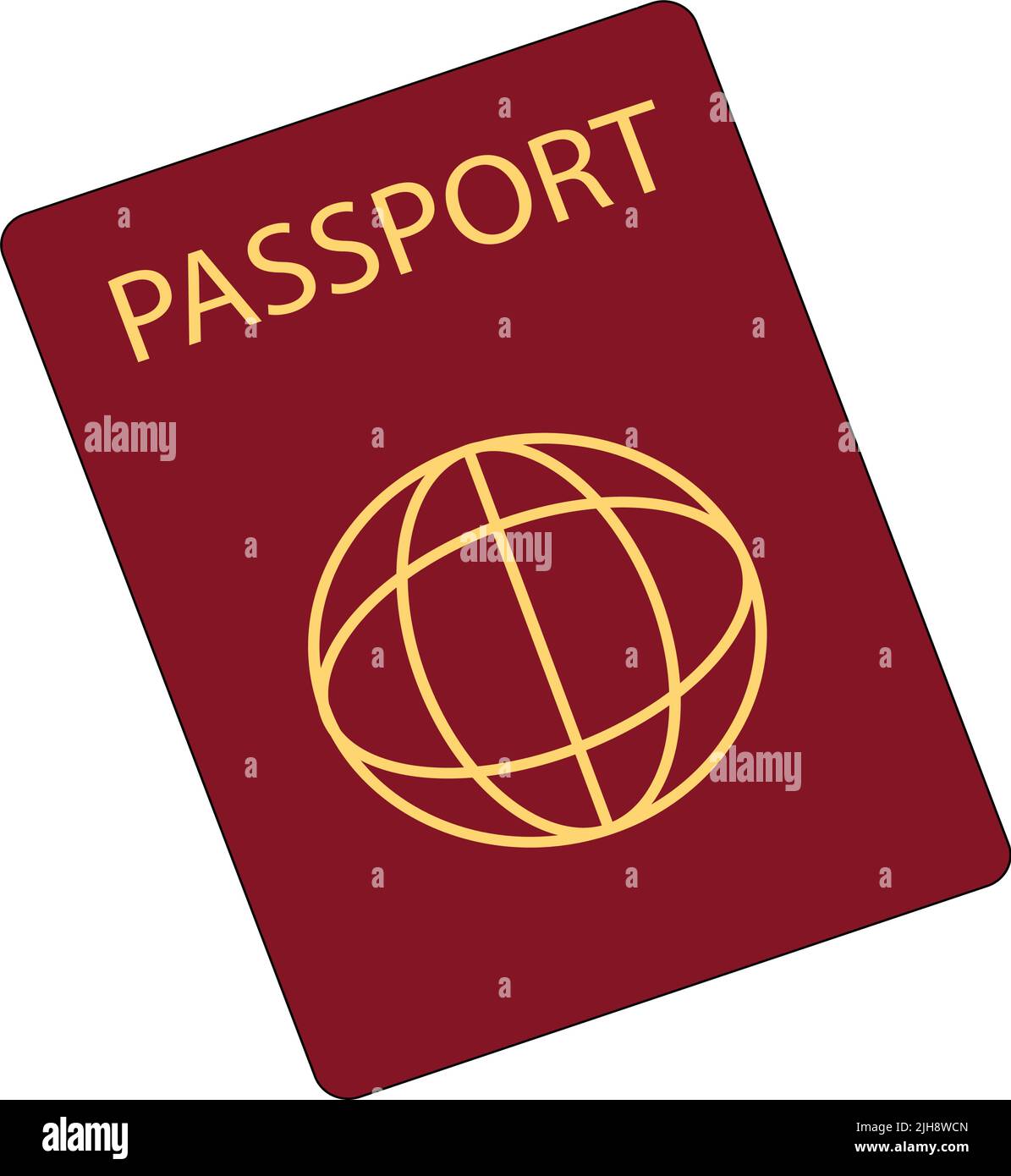 Realistic passport vector design illustration isolated on white ...