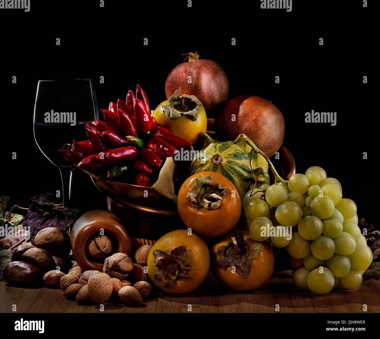 A beautiful composition of different fruits and vegetables under ...
