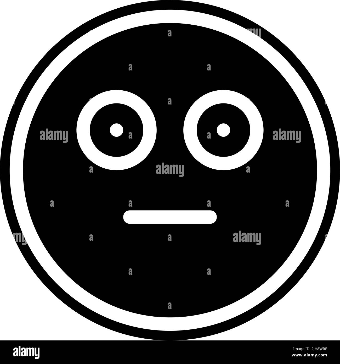 Scared emoji icon outline hi-res stock photography and images - Alamy