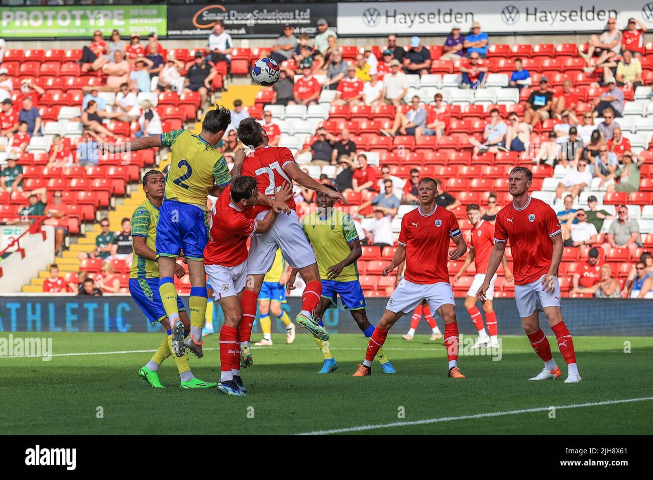 Giulian Biancone #2 of Nottingham Forest heads at goal Stock Photo - Alamy