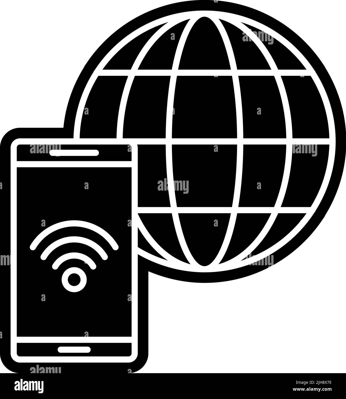 Modern data communications concept Black and White Stock Photos ...