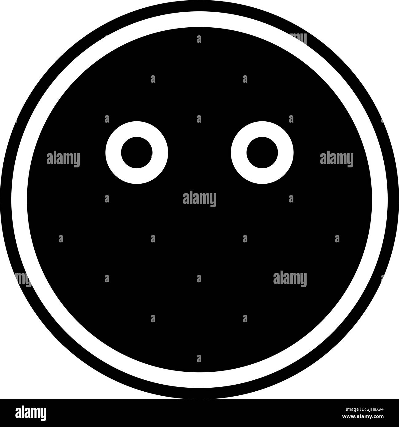 Sad orange emoji angry Stock Vector Images - Alamy