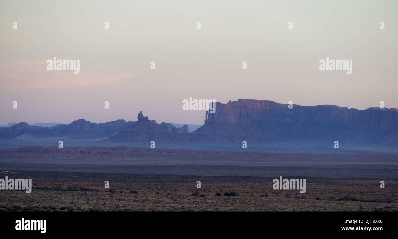 Desert Rocky Mountain American Landscape. Sunset Sky Stock Photo - Alamy