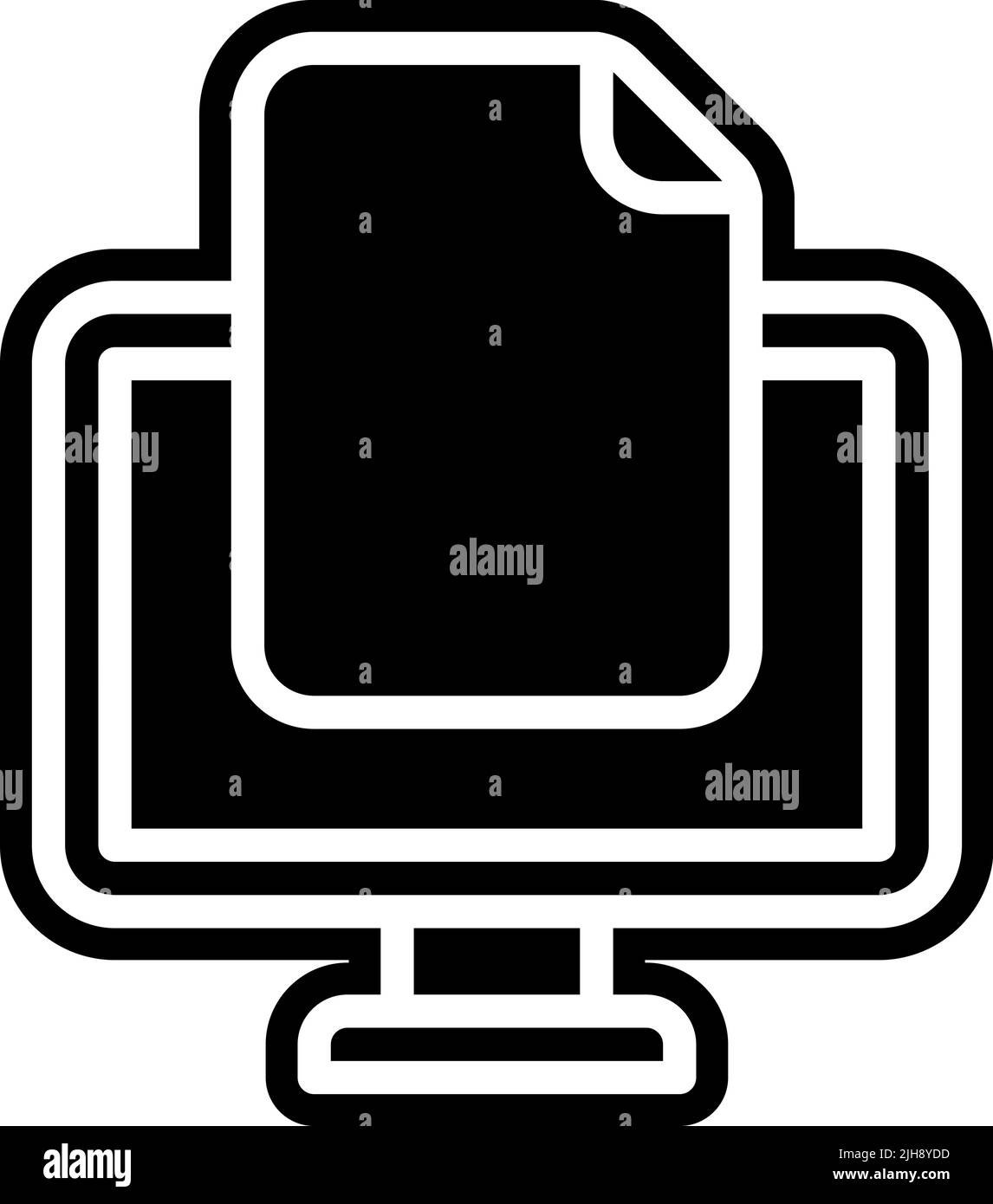 Paper documents icon logo Black and White Stock Photos & Images - Alamy
