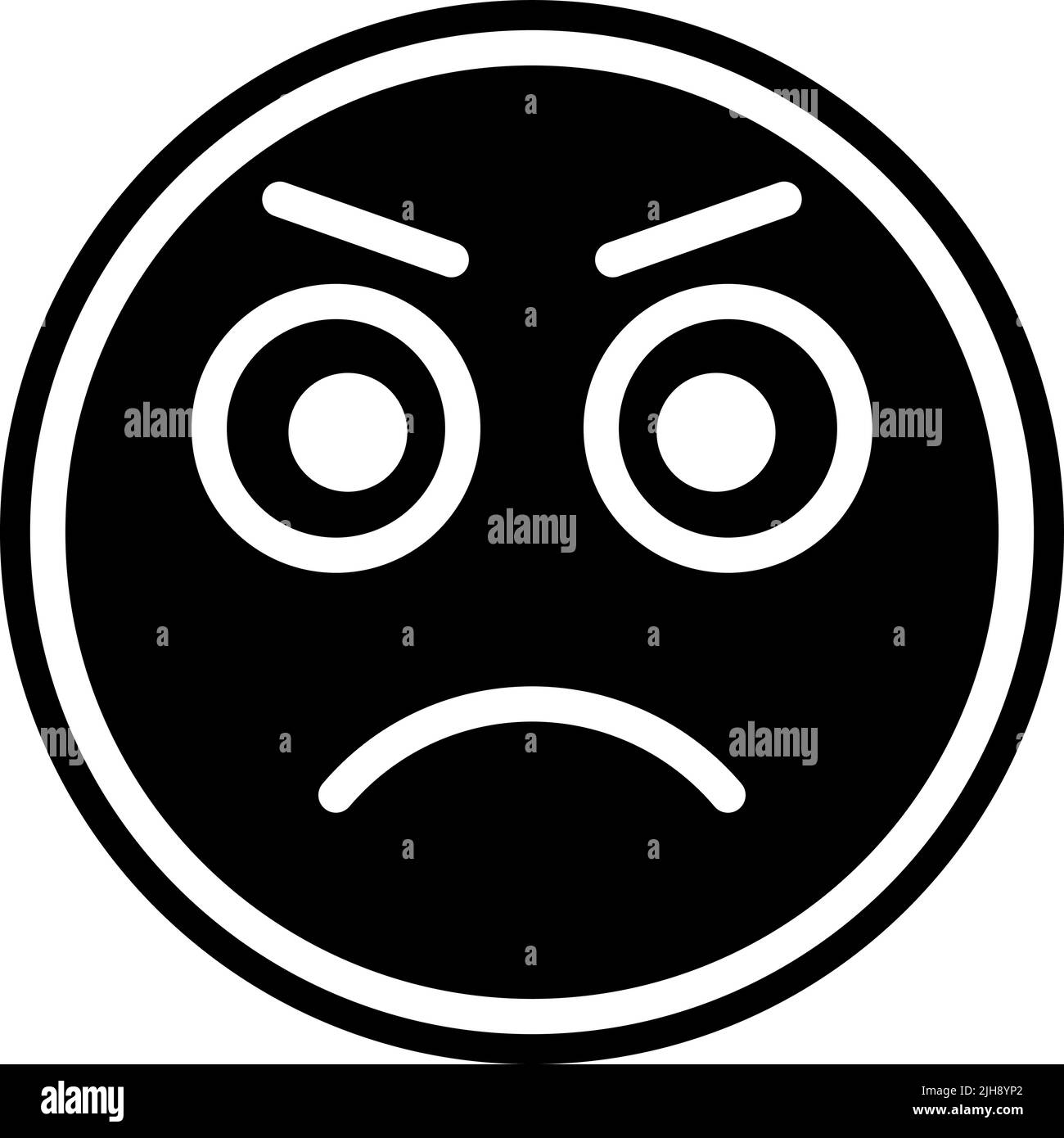 Angry heart cartoon icon Black and White Stock Photos & Images - Alamy