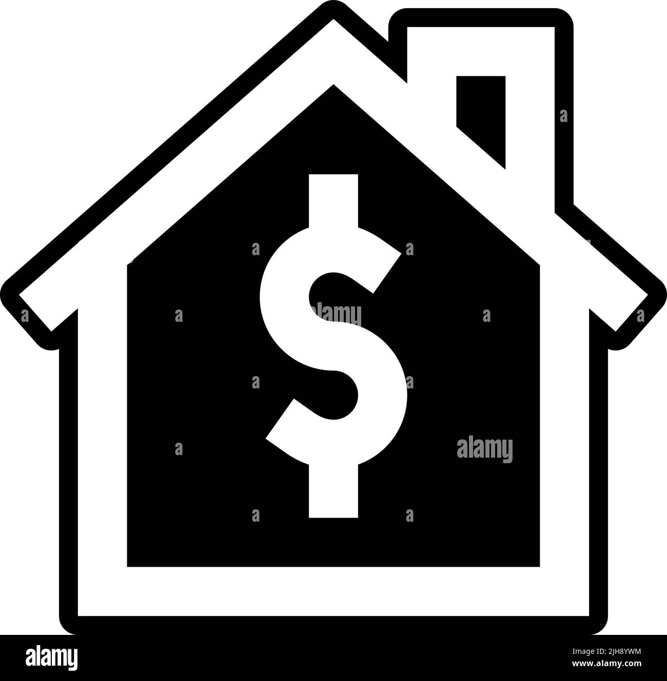 Business finance concept house Black and White Stock Photos & Images ...