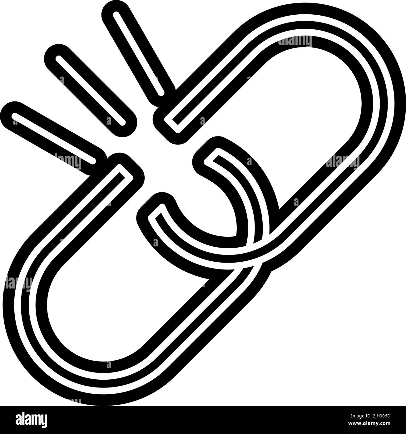 Broken chain symbol freedom Black and White Stock Photos & Images - Alamy