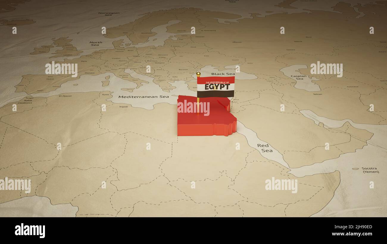 3d render of abstract map of egypt hi-res stock photography and images ...