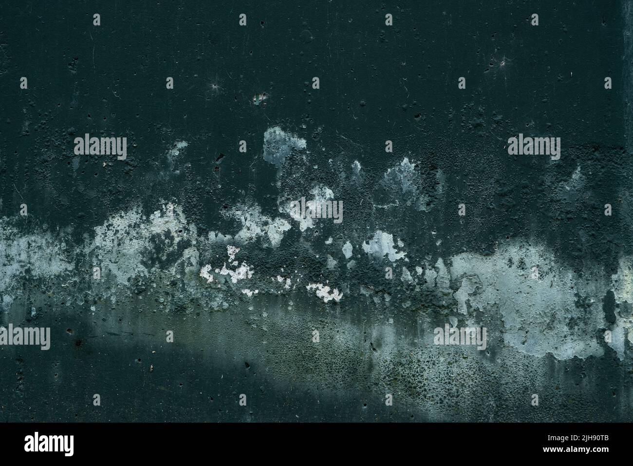 Dark green colored concrete wall with damp stain, grunge texture Stock ...