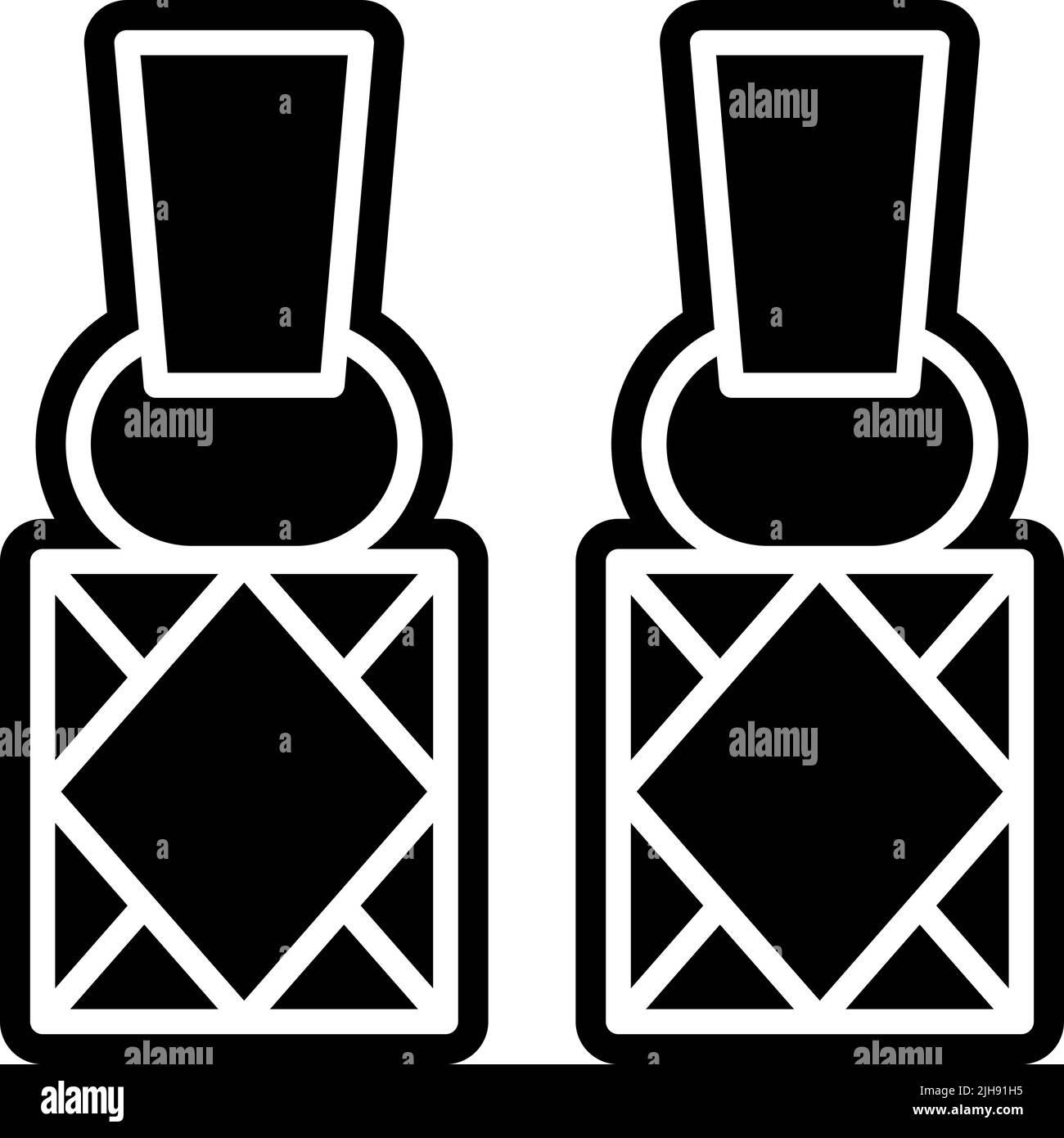 Diamond earrings illustration vector Black and White Stock Photos ...