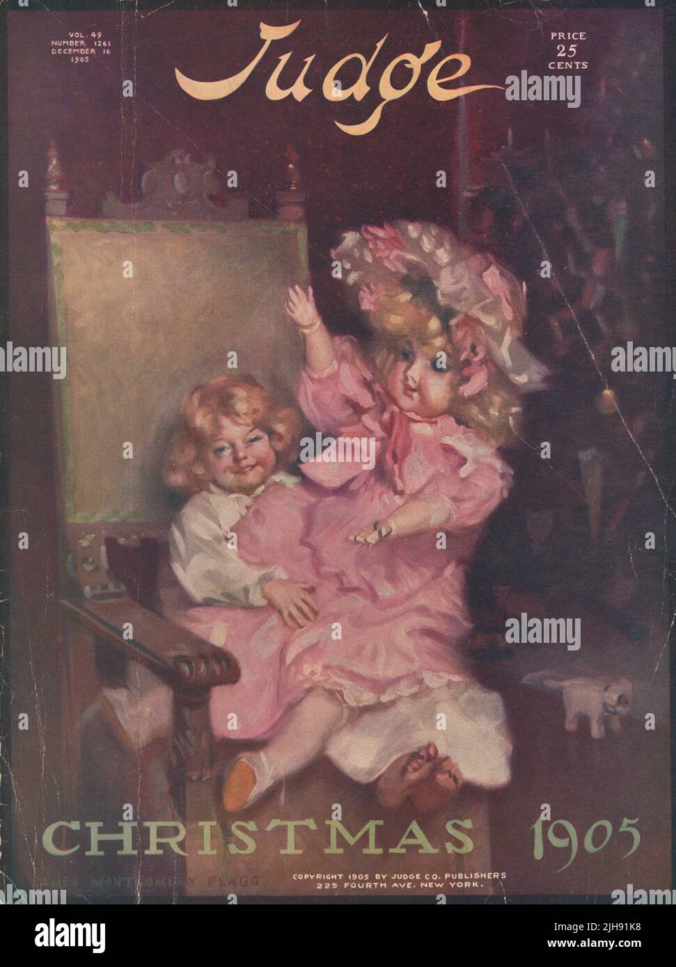 Cover of Judge Magazine, Christmas, December 16, 1905, by James ...