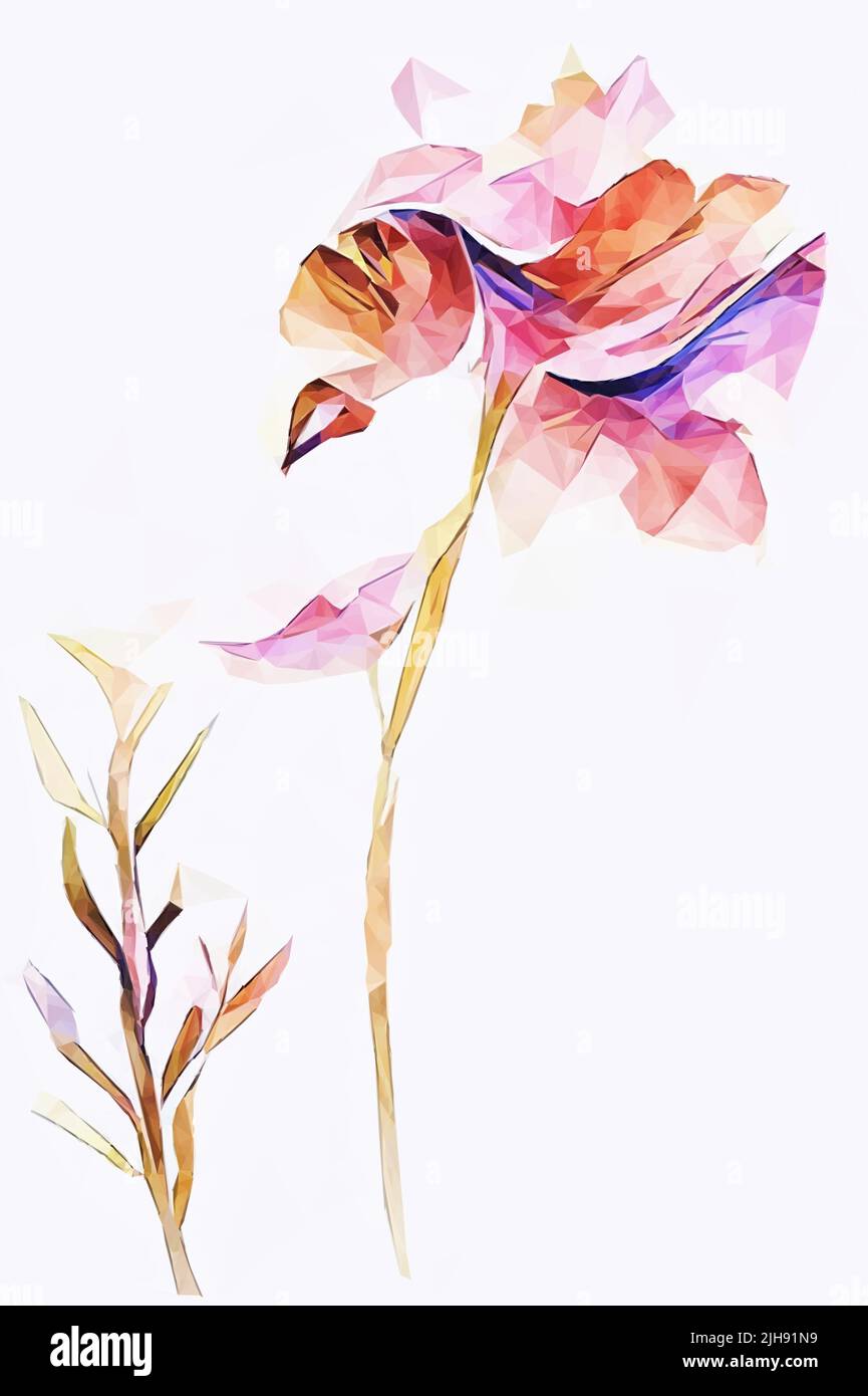 Long stemmed flower Stock Vector Images - Alamy