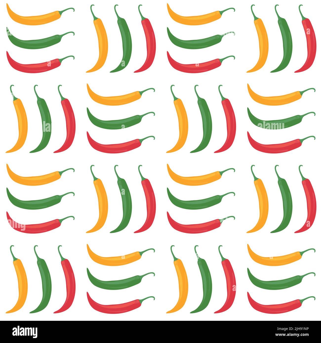 Seamless vector pattern background of chili peppers made of simple ...