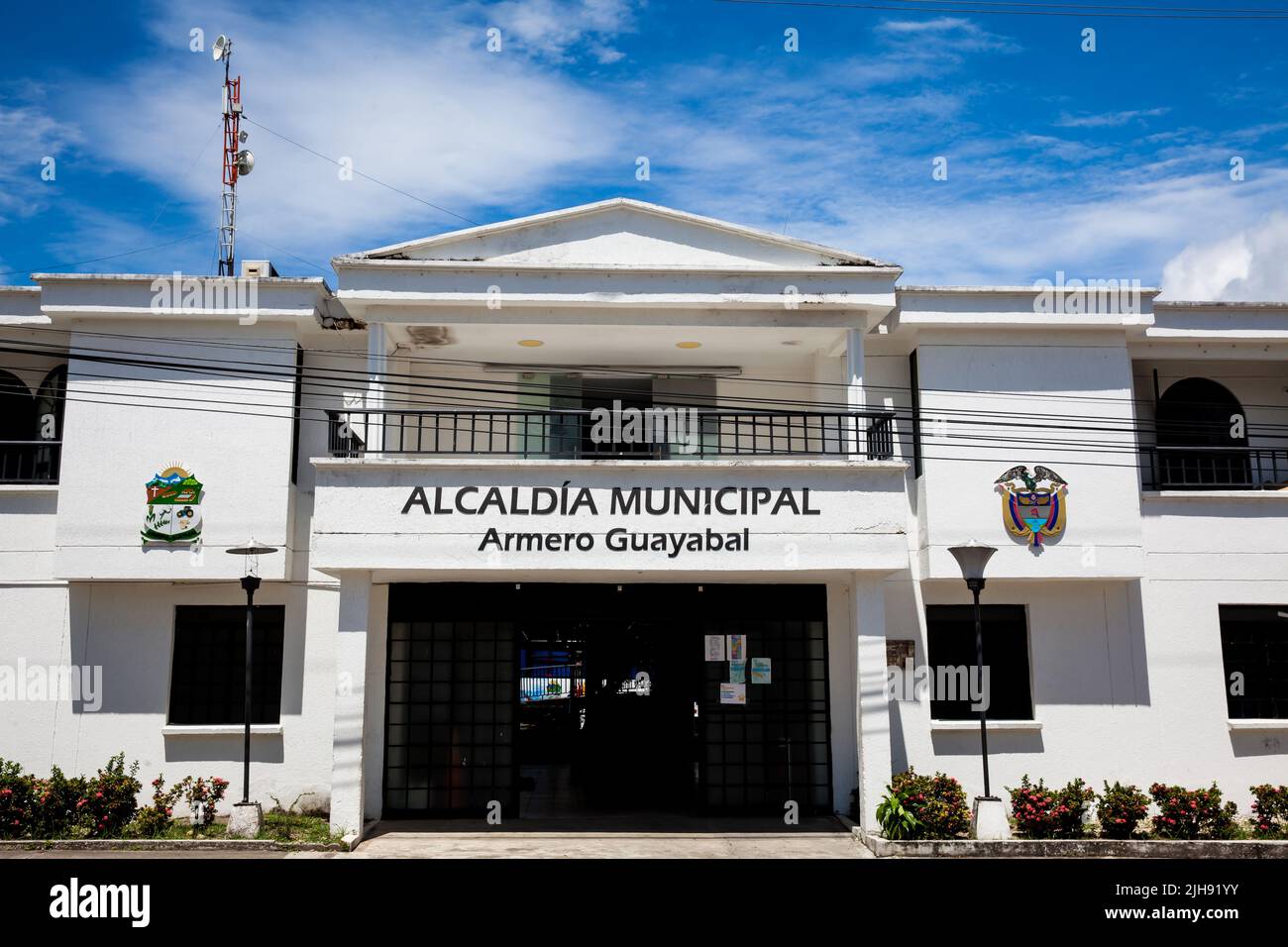 ARMERO GUAYABAL, COLOMBIA - MAY, 2022: Building of the Town Hall at the ...