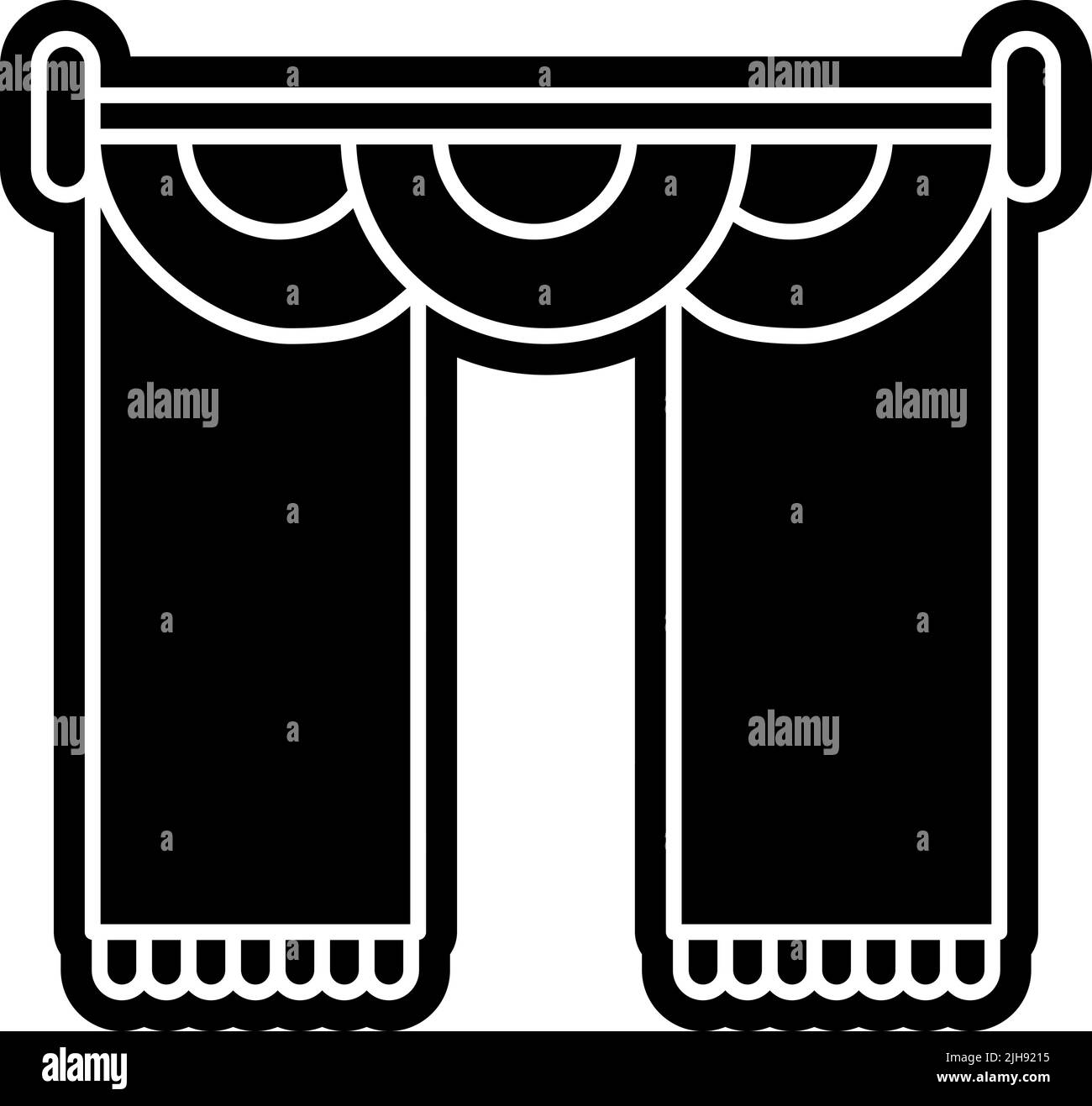 Clock Stage Curtains Stock Vector Images Alamy