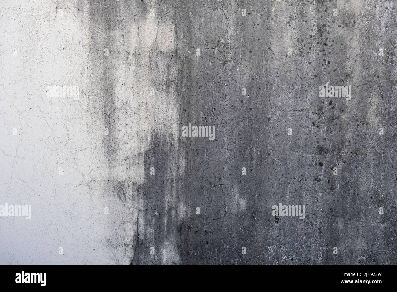 Old weathered raw concrete wall with white damp stain Stock Photo - Alamy