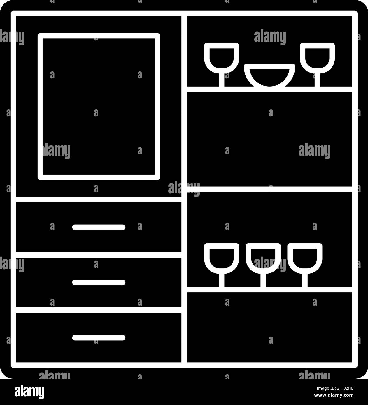 Home showcase living room Black and White Stock Photos & Images - Alamy