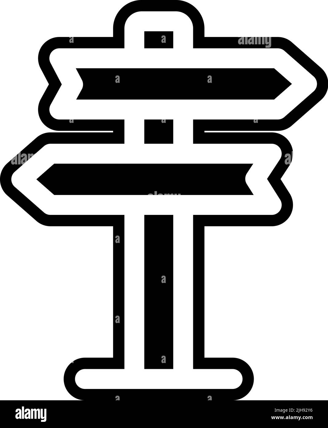 Cartoon sign post hi-res stock photography and images - Alamy