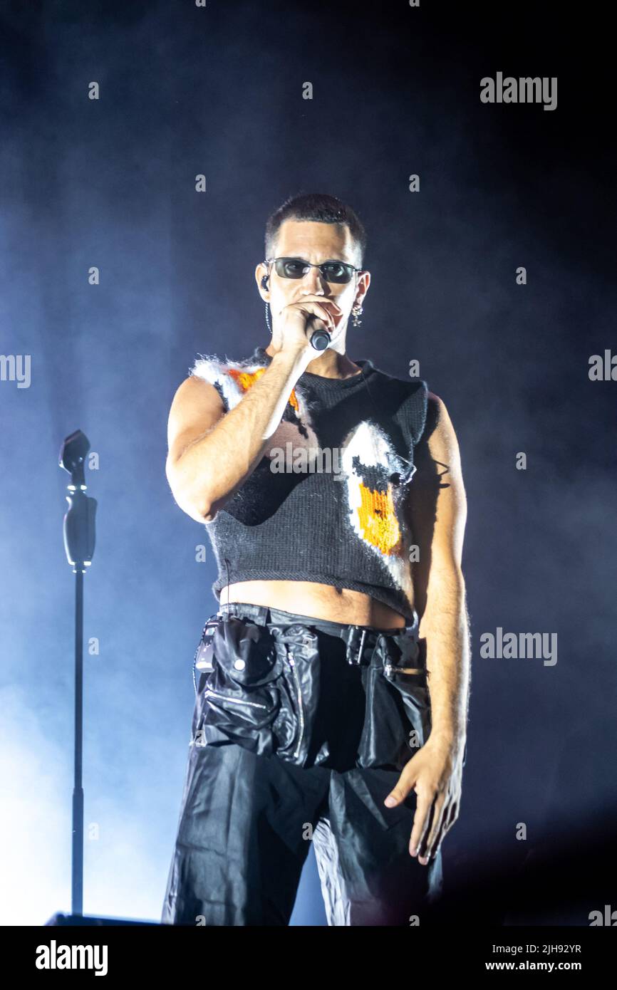 Piazza del Popolo, San Severino Marche, Italy, July 15, 2022, Mahmood ...