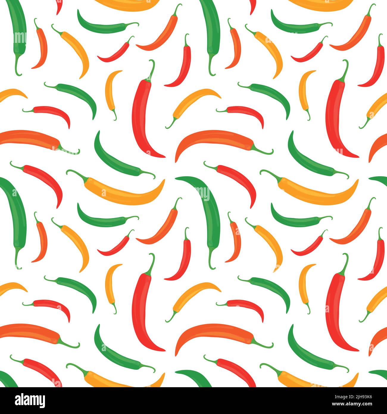 Seamless vector pattern background of chili peppers made of simple ...