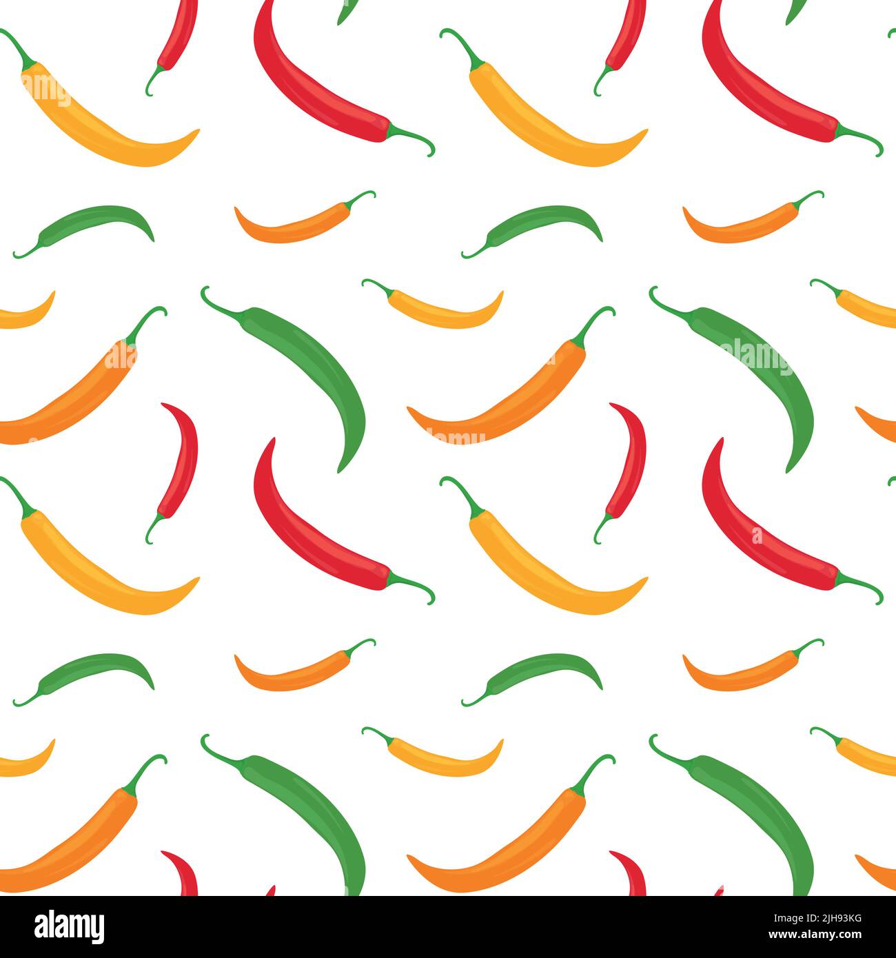 Seamless vector pattern background of chili peppers made of simple ...