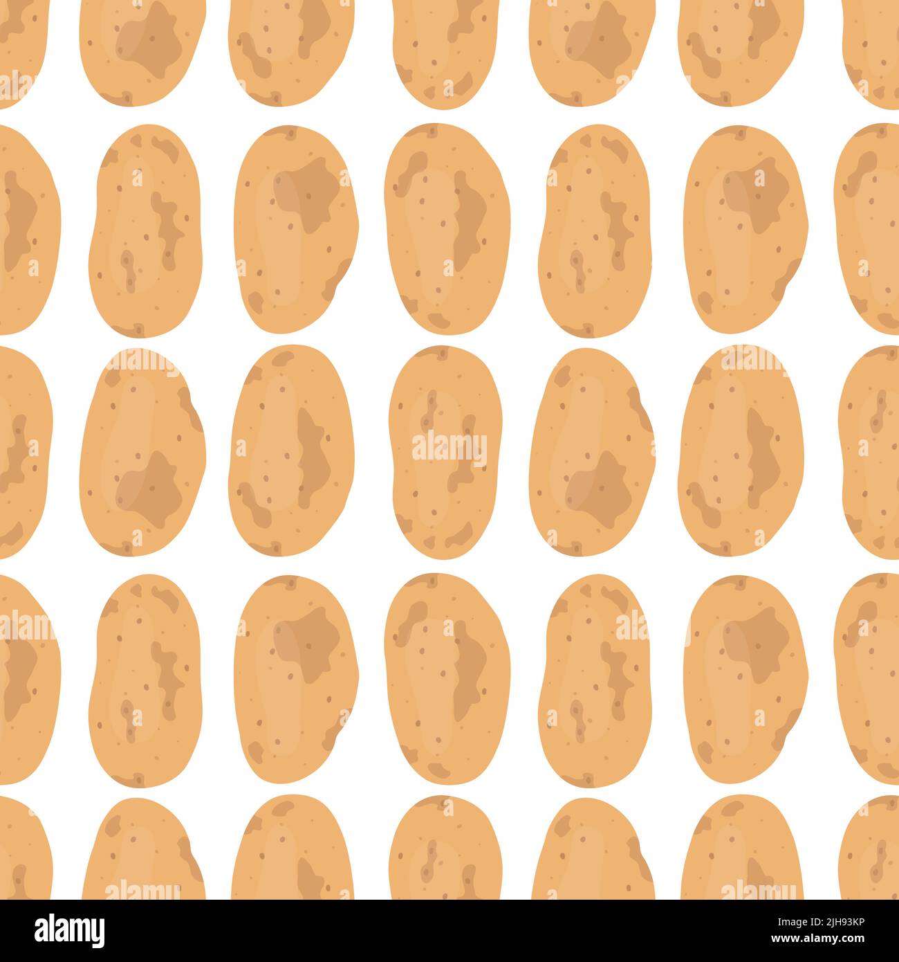 Seamless vector pattern background of potatoes made of simple ...